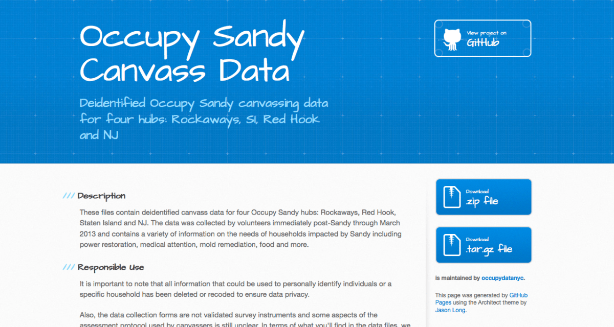 Interview with Occupy Data member working with Occupy Sandy | Superstorm Research Lab